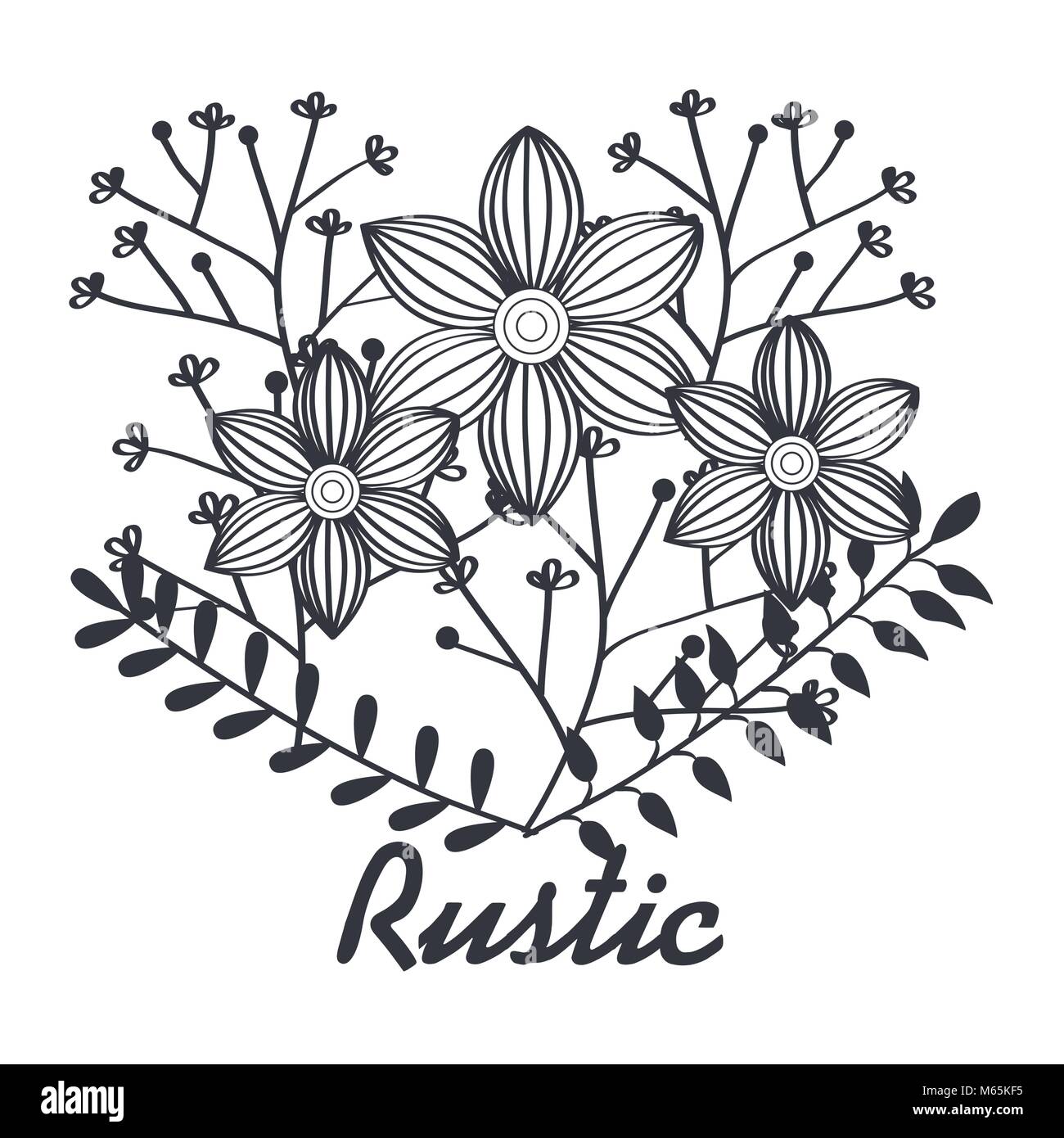 Floral rustic design Stock Vector Image & Art - Alamy