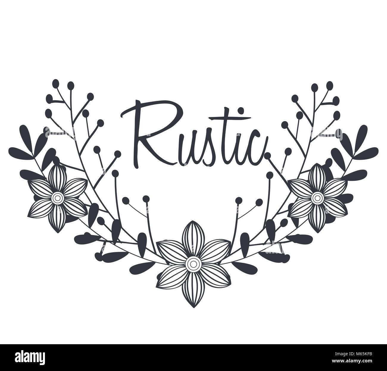 Floral rustic design Stock Vector Image & Art - Alamy