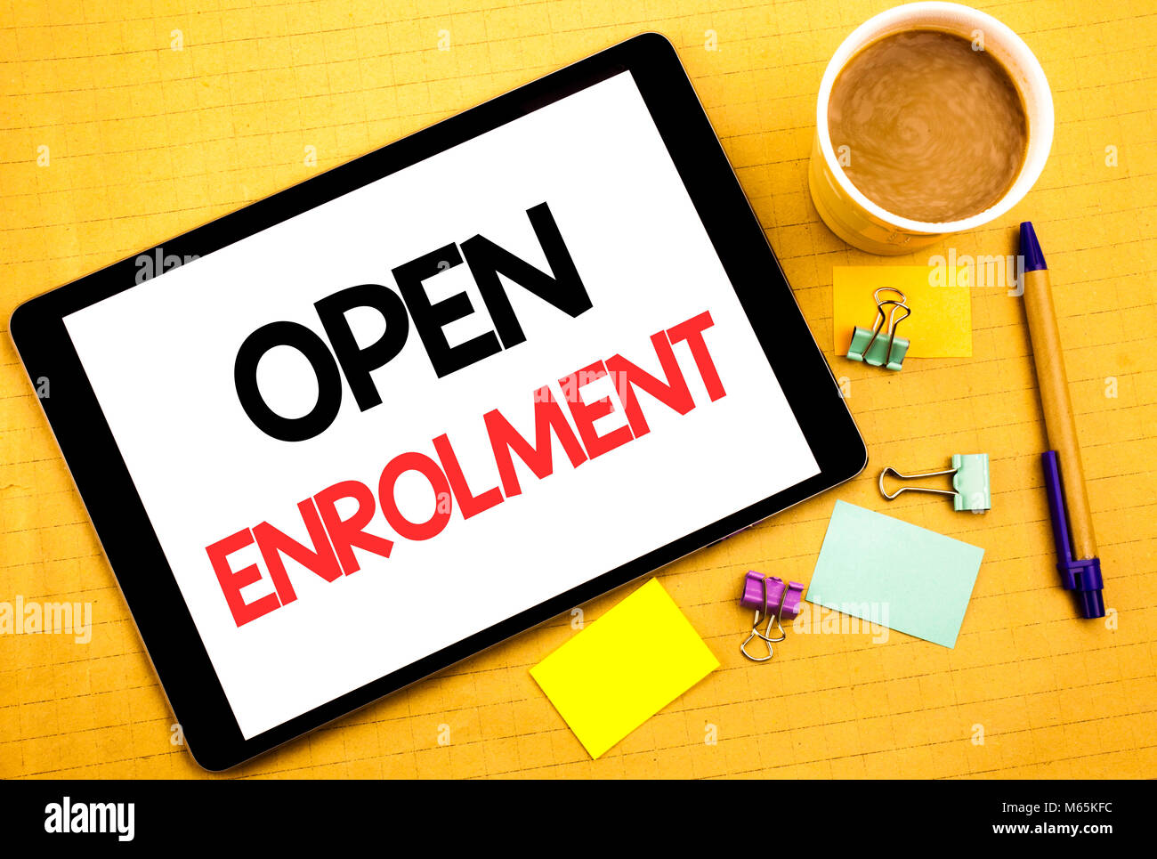 Conceptual hand writing text caption showing Open Enrolment. Business ...