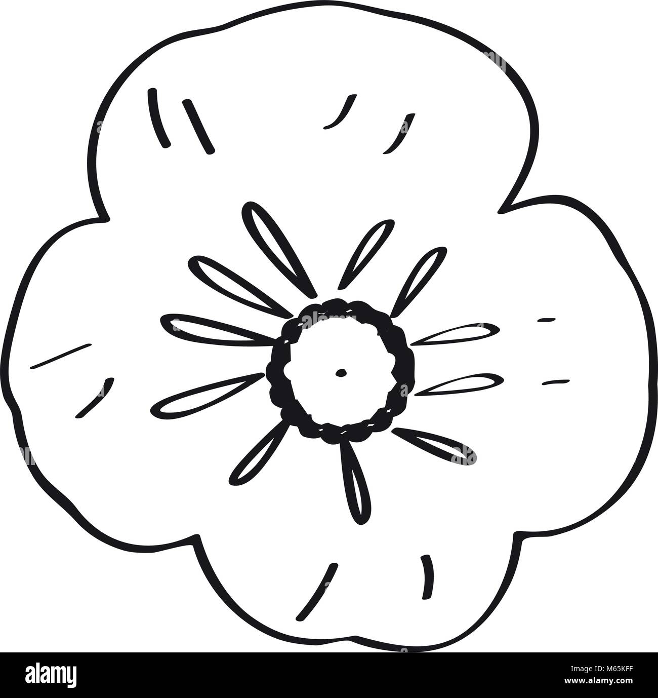 Drawing of a flower Stock Vector Image & Art - Alamy