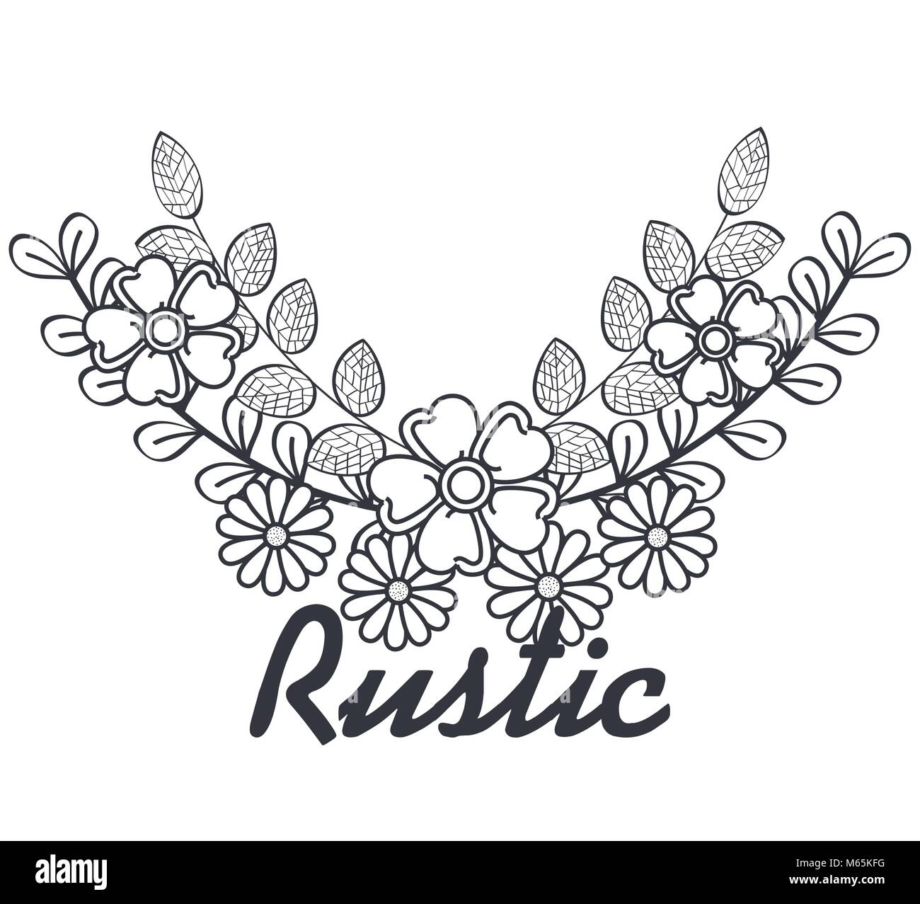 Floral rustic design Stock Vector Image & Art - Alamy
