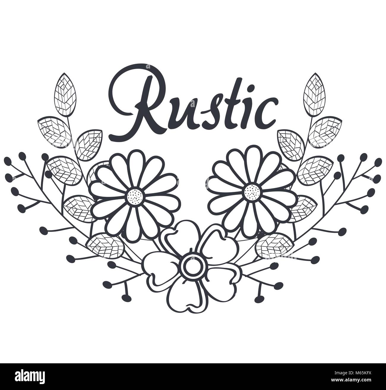 Floral rustic design Stock Vector Image & Art - Alamy