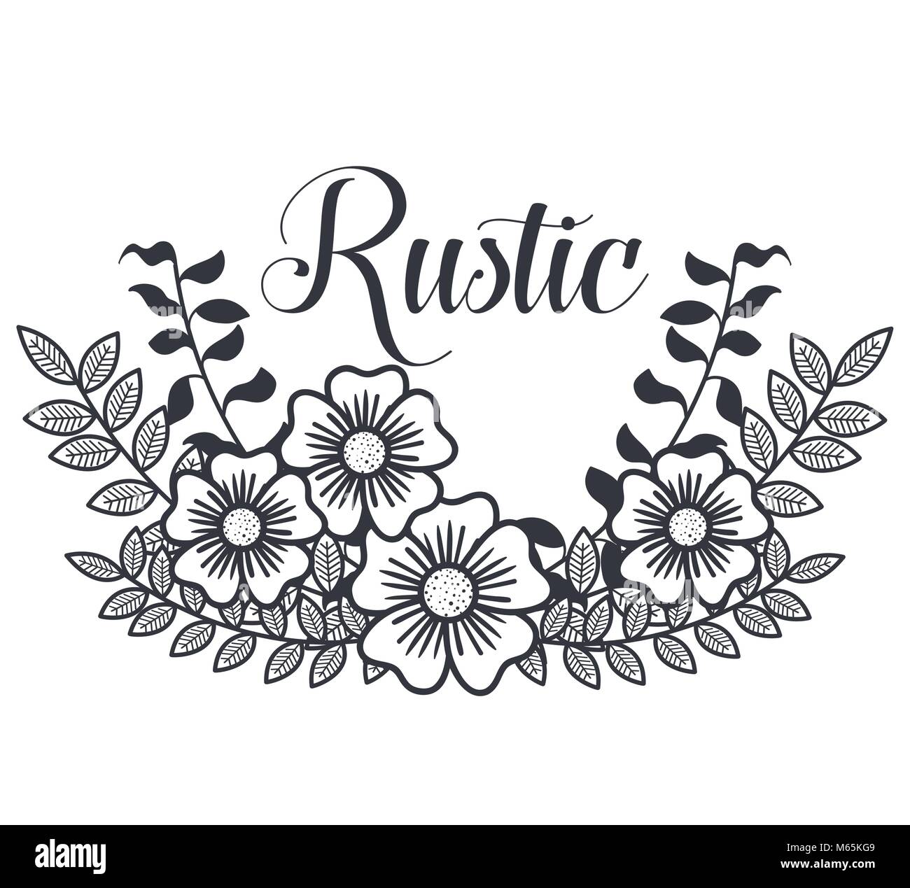 Floral rustic design Stock Vector Image & Art - Alamy