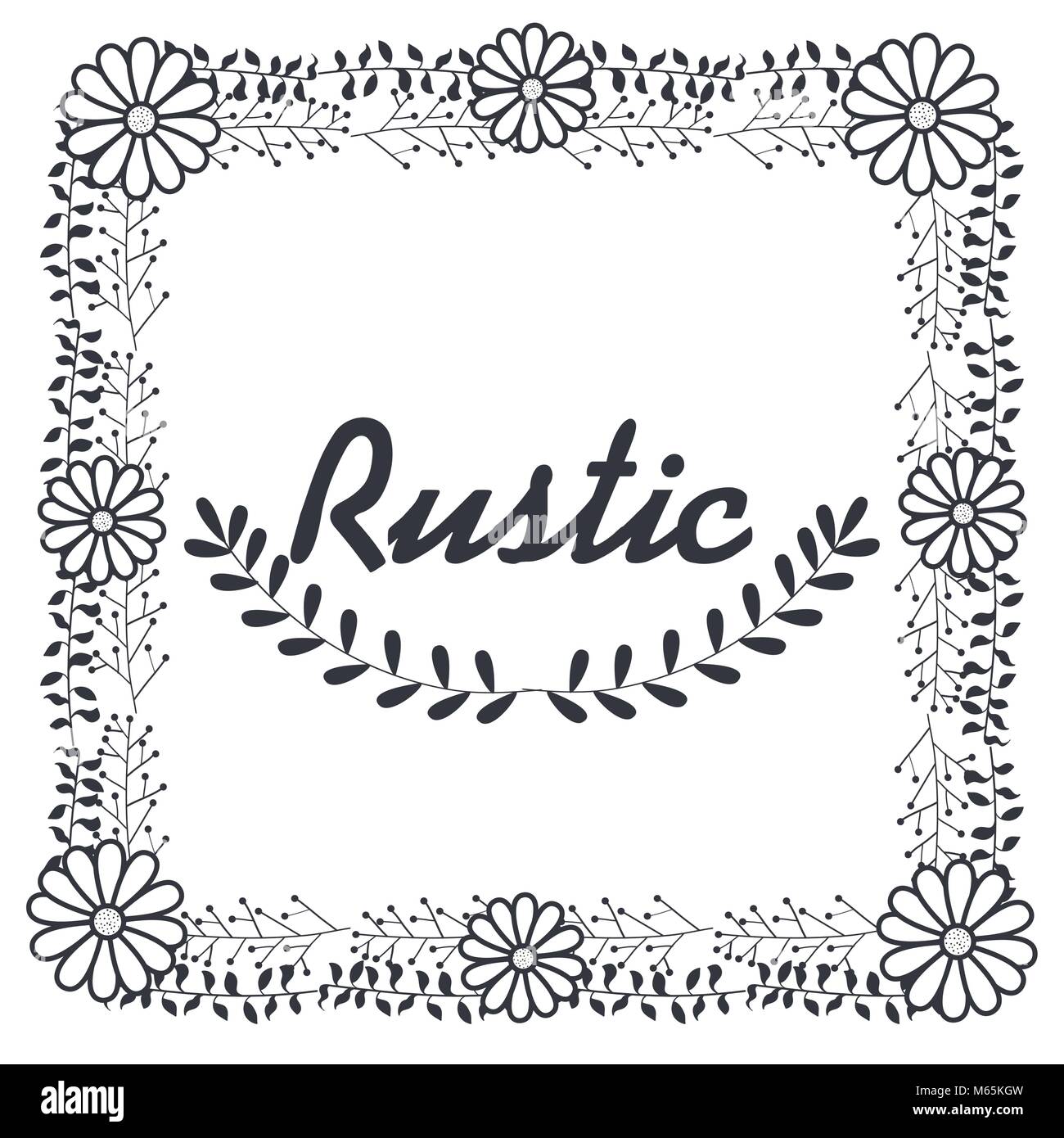 Floral rustic design Stock Vector Image & Art - Alamy