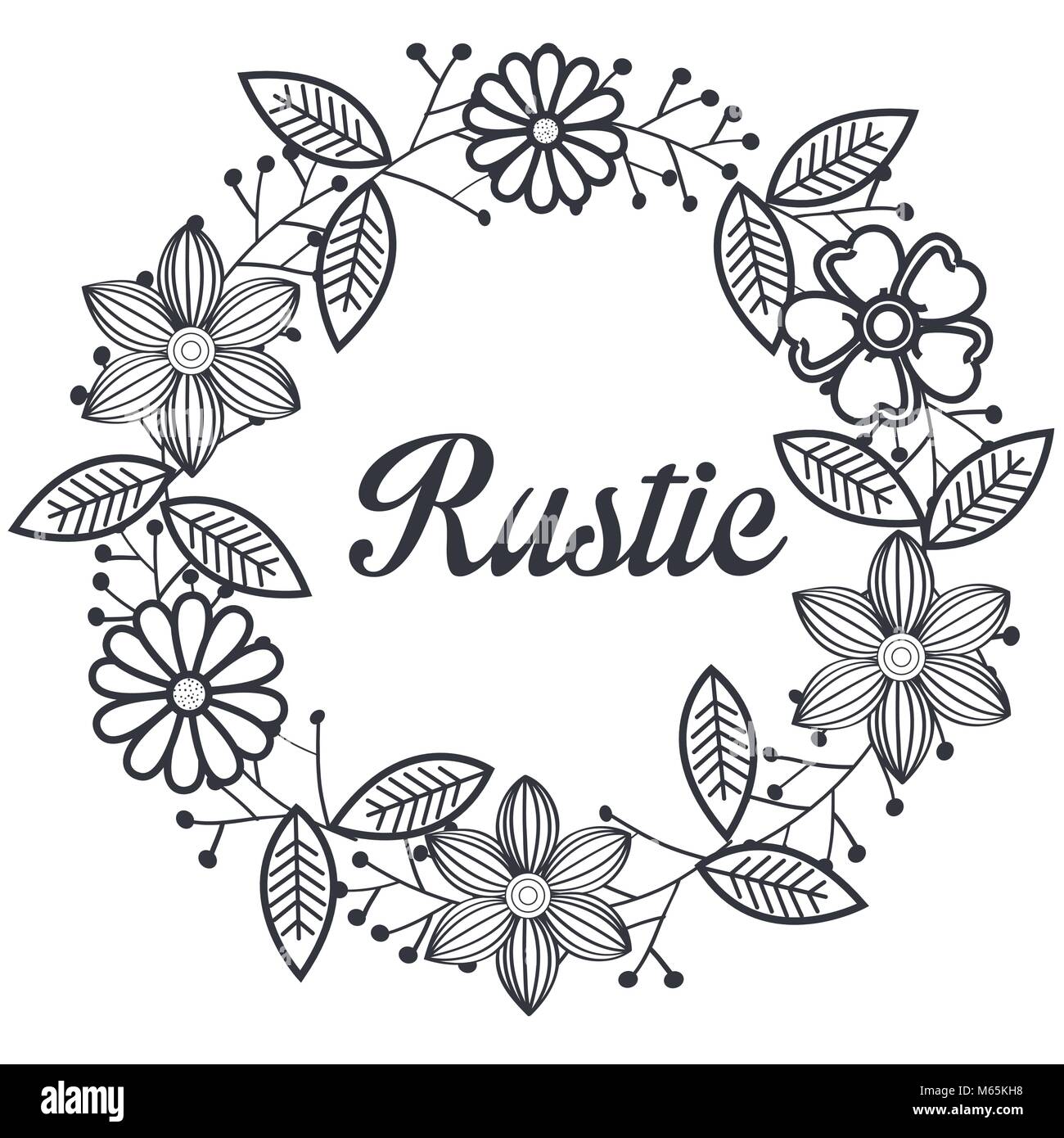Floral rustic design Stock Vector Image & Art - Alamy