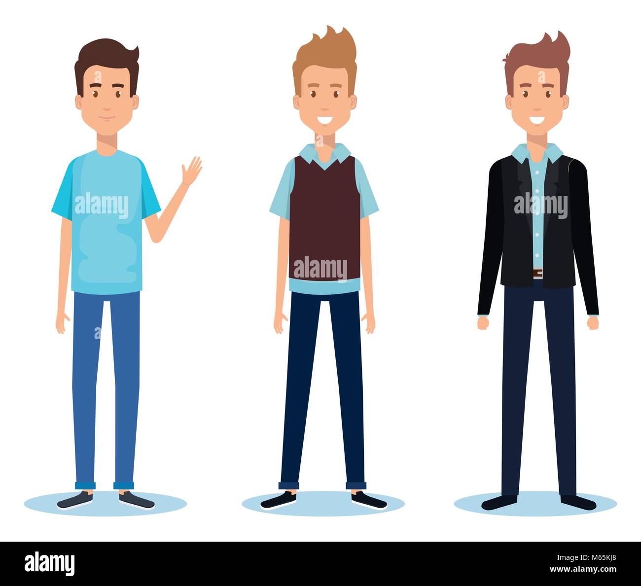 Male model hair styles Stock Vector Images - Alamy