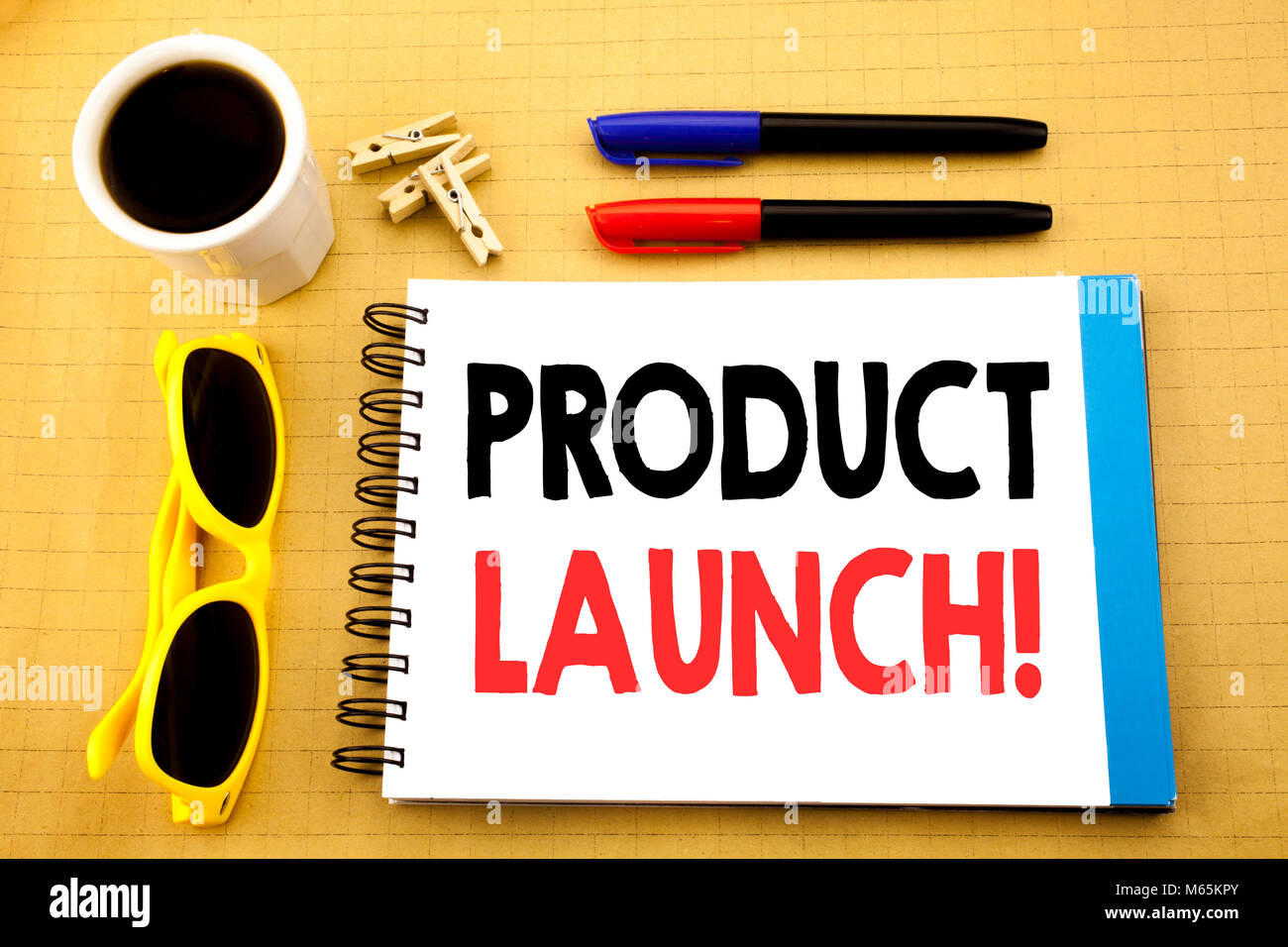 Writing text showing Product Launch. Business concept for New Products ...