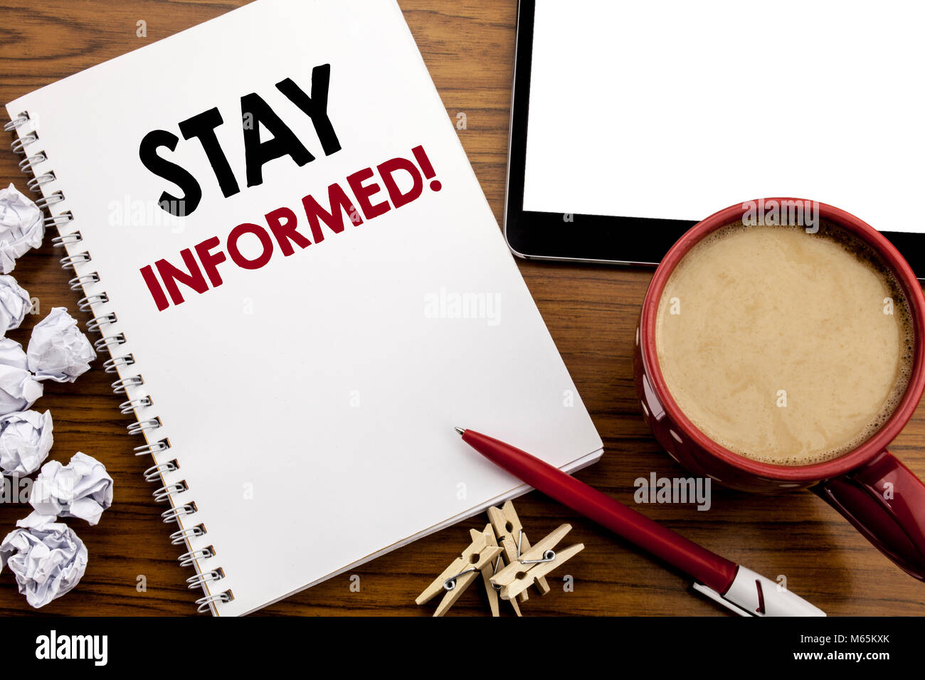 Conceptual hand writing text caption inspiration showing Stay Informed ...