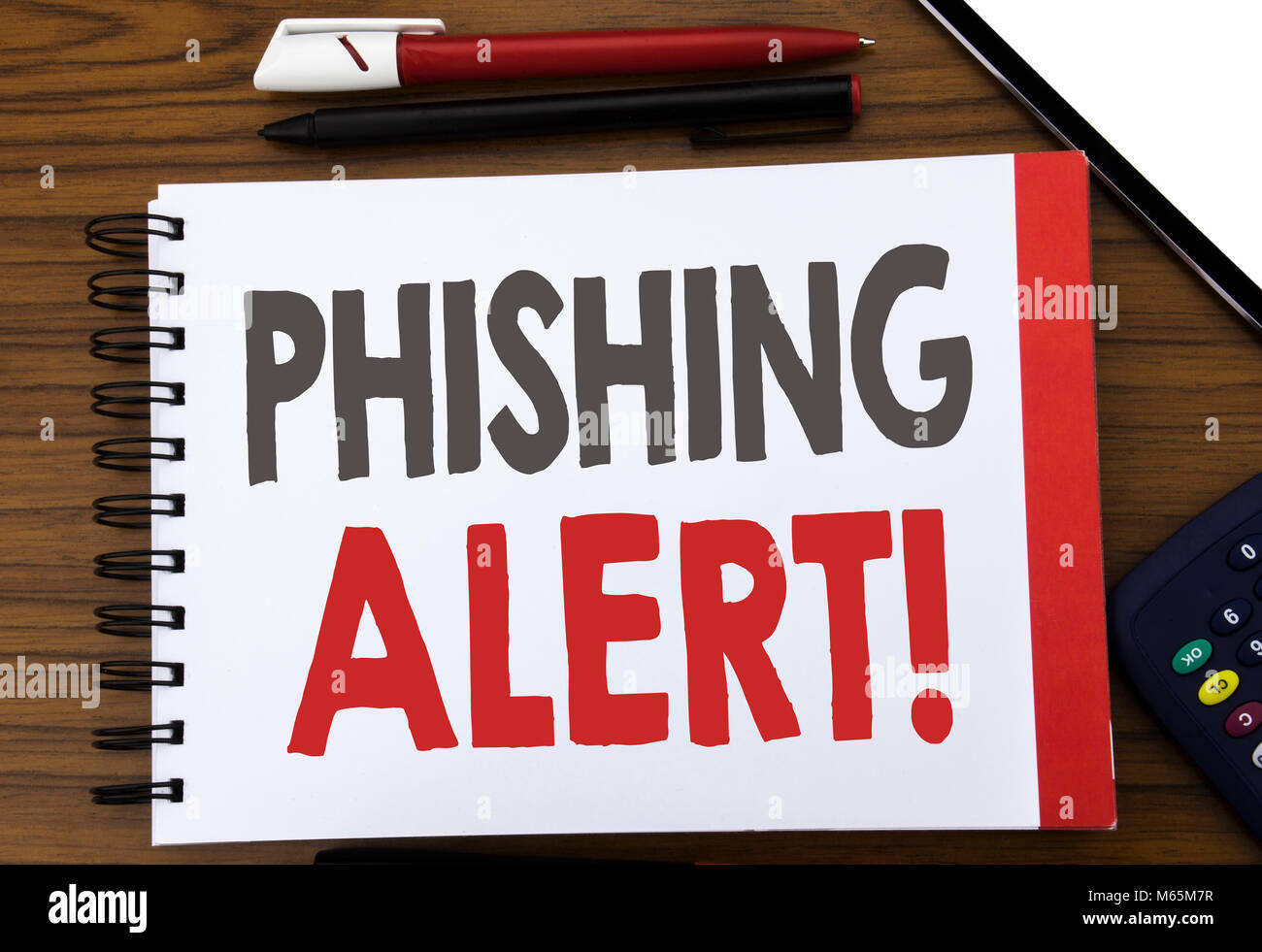 Handwritten text showing Phishing Alert. Business concept writing for ...