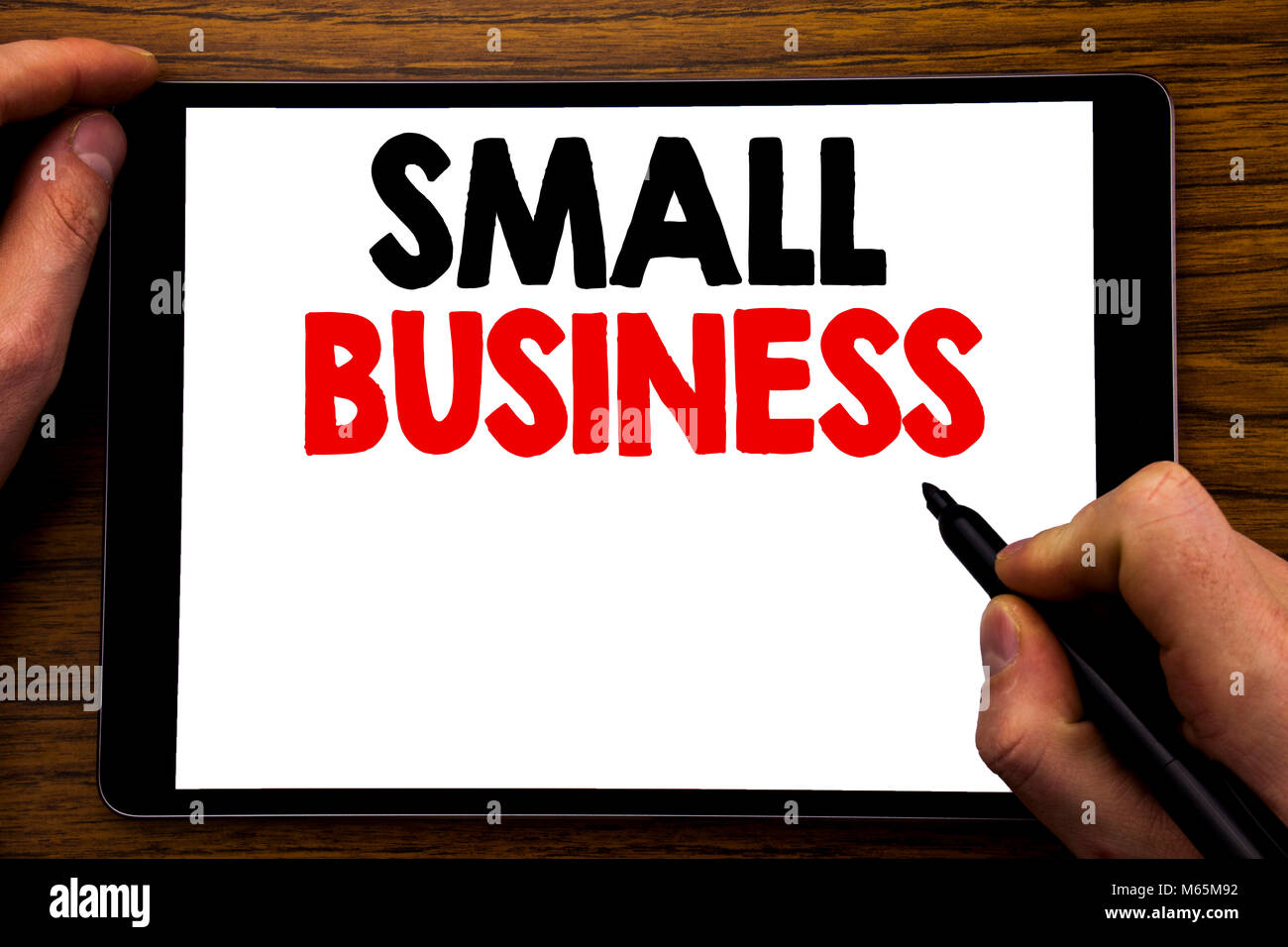 Handwriting Announcement text showing Small Business. Business concept ...