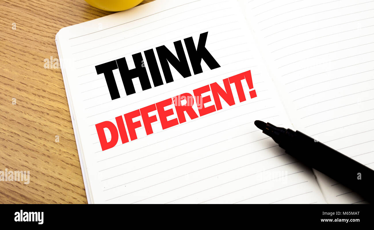 Conceptual hand writing text caption inspiration showing Think ...