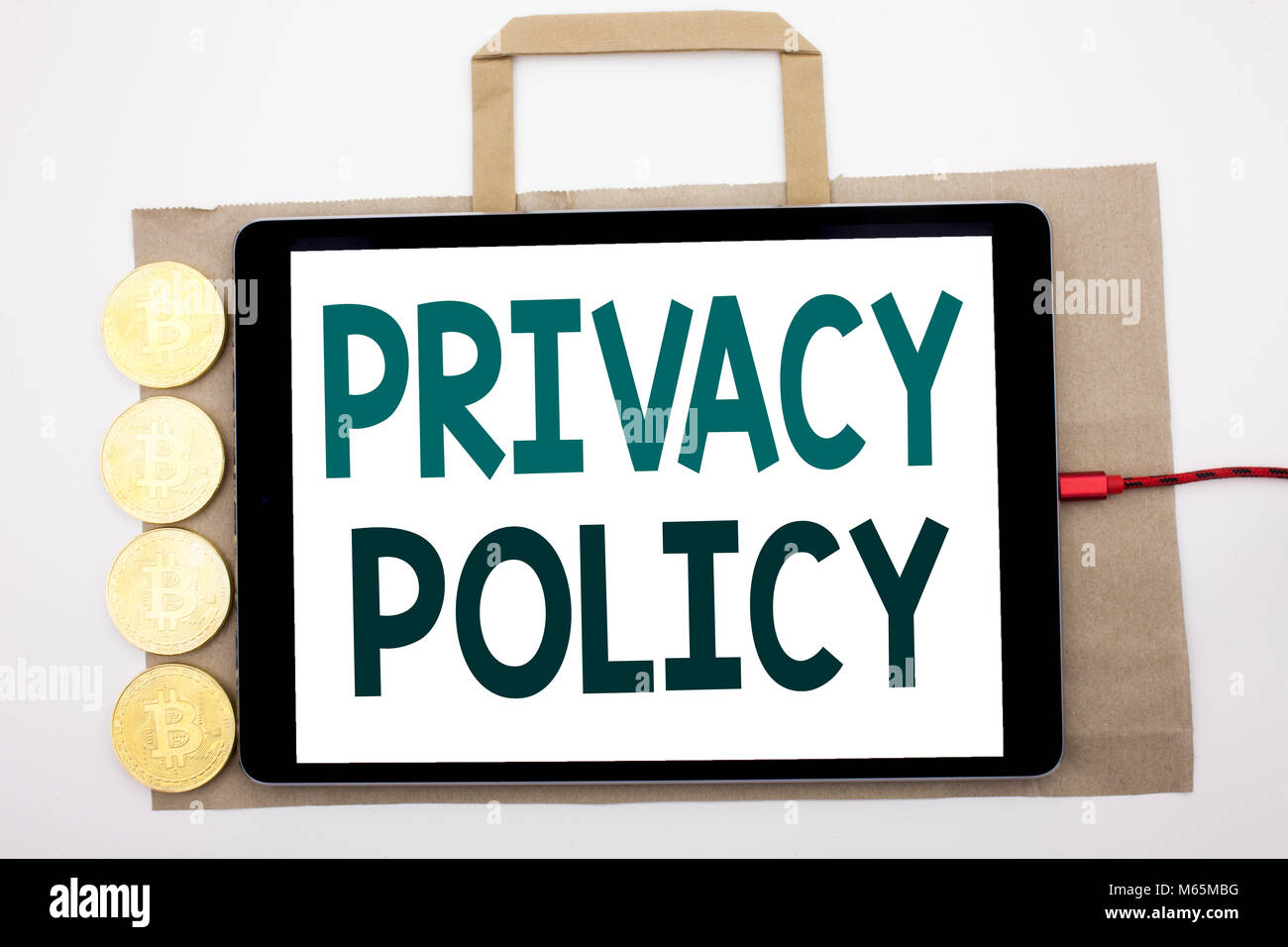 Handwritten text showing Privacy Policy. Business concept writing for ...