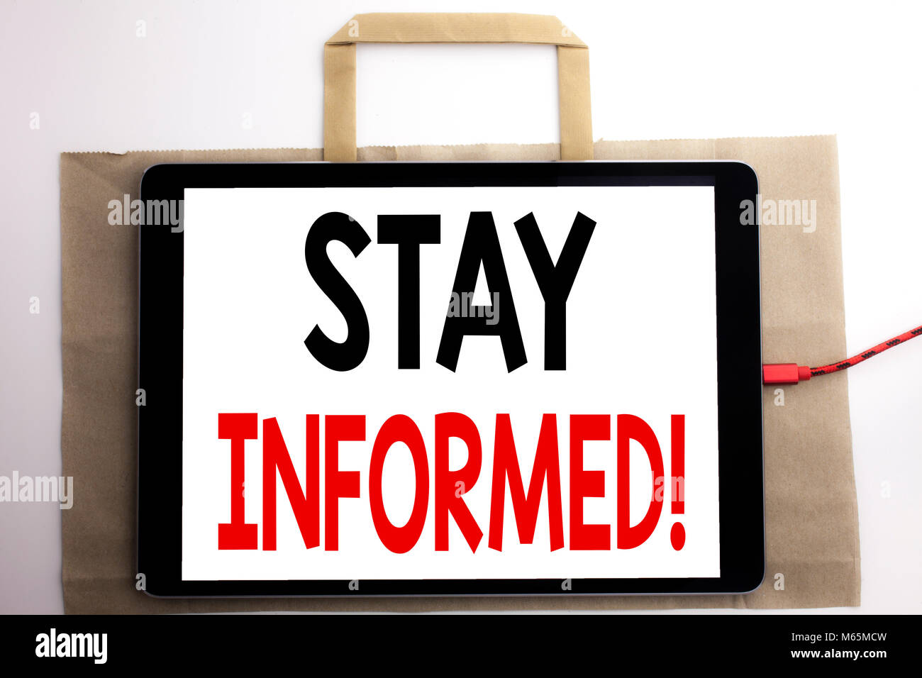 Handwriting Announcement text showing Stay Informed. Business concept ...