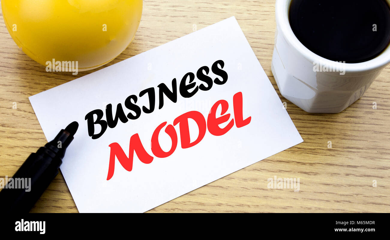 Conceptual hand writing text showing Business Model. Business concept ...