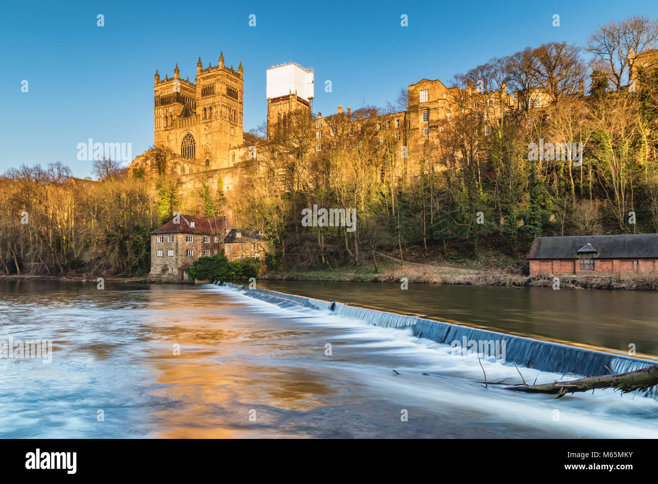 Durham Riverside under the cathedral Stock Photo - Alamy