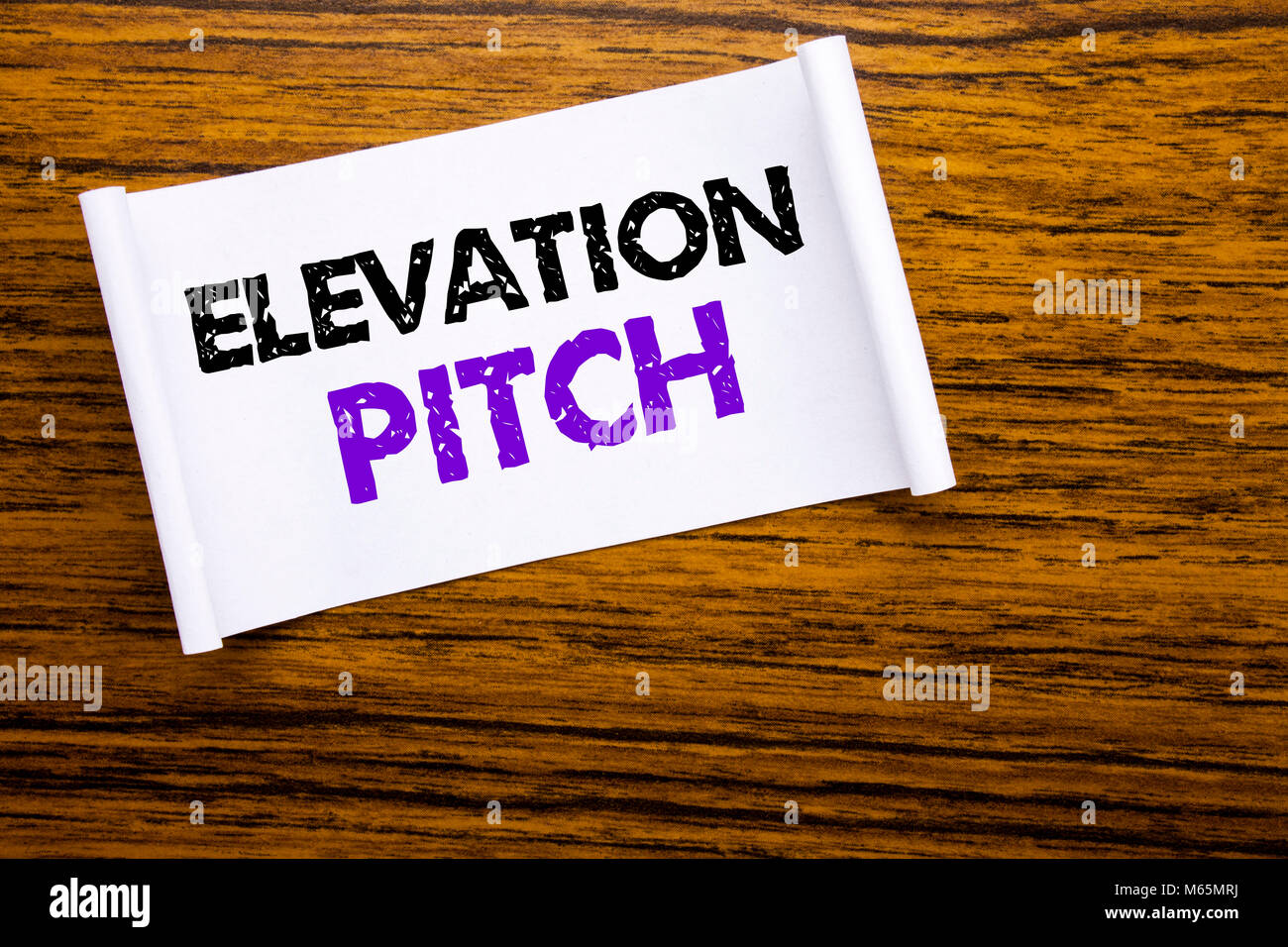 Word, writing Elevation Pitch. Business concept for Talking ...