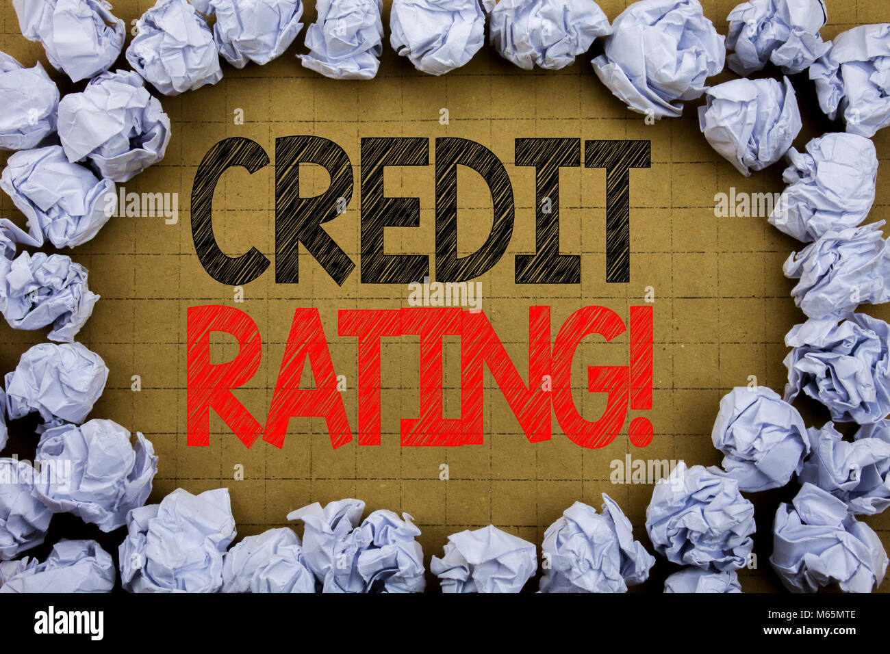 Credit Rating. Business concept for Finance Score History written on ...