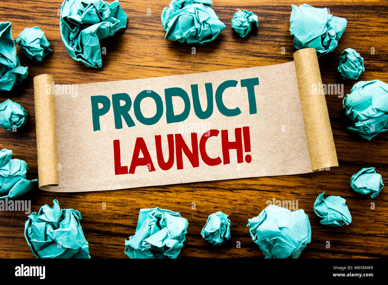 Word, writing Product Launch. Business concept for New Products Start ...