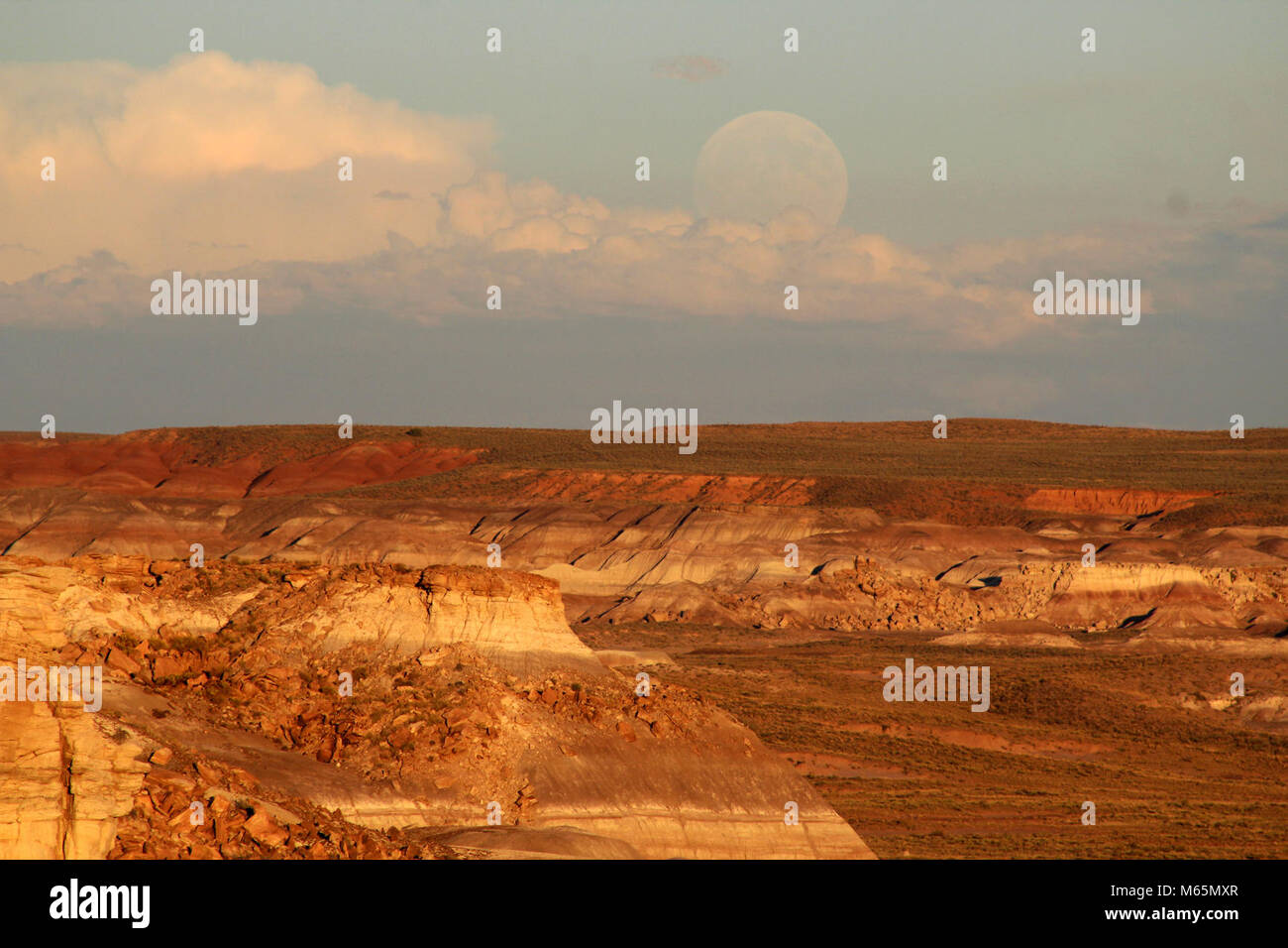 Blue Mesa Moon Stock Photo - Alamy
