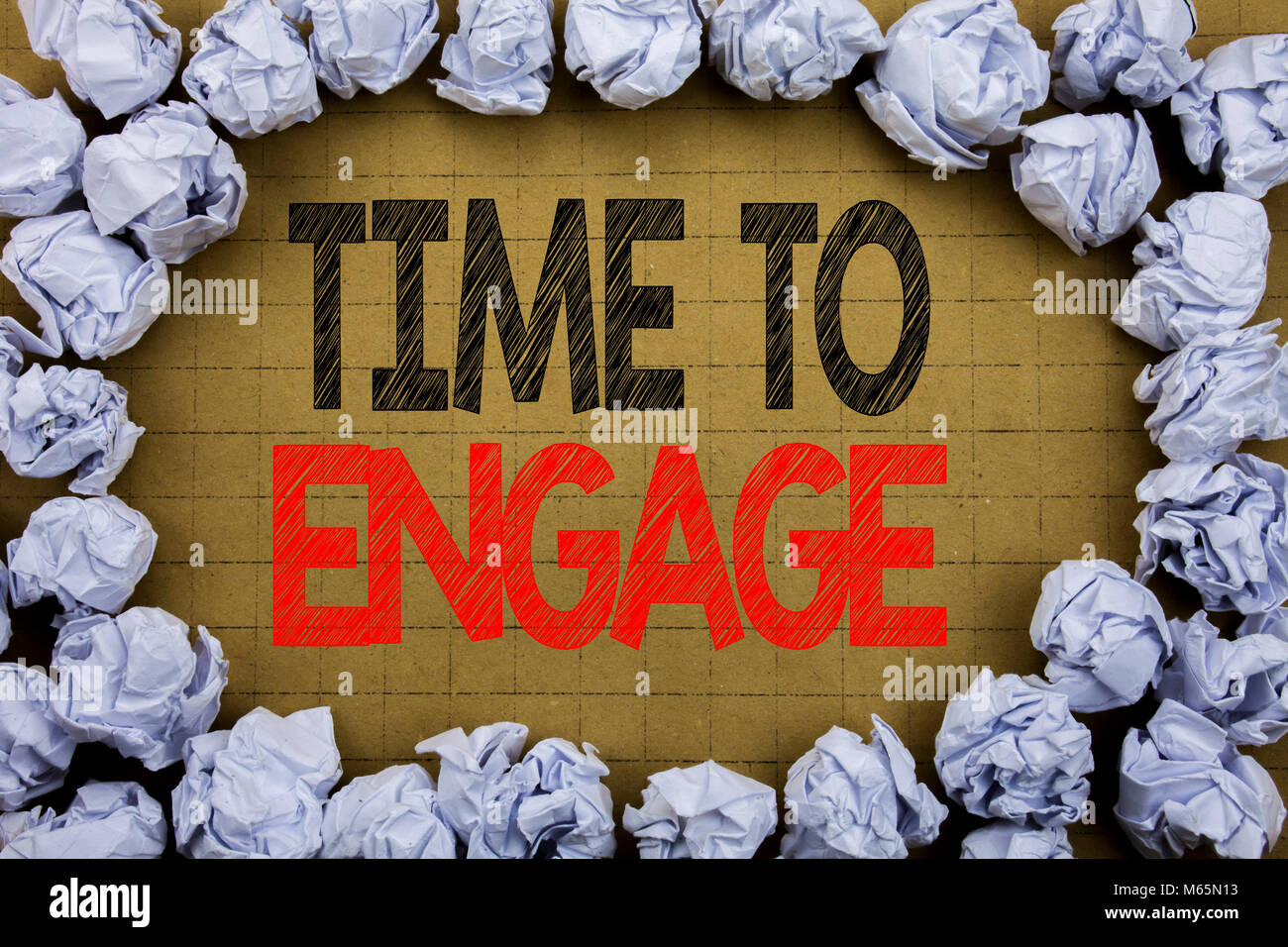 Time To Engage. Business concept for Engagement Involvement written on ...