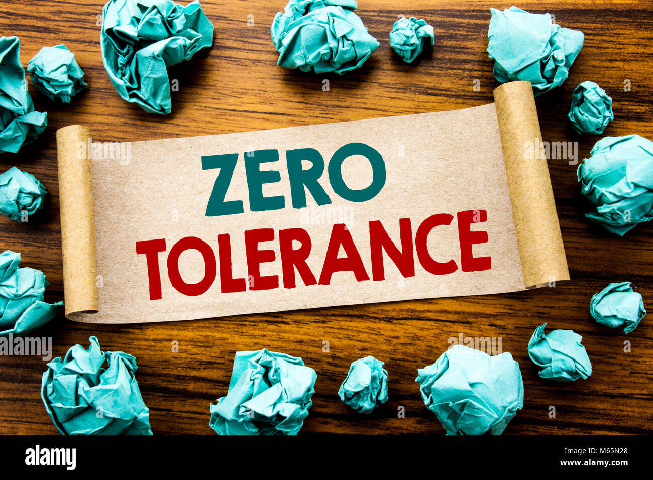 Word, writing Zero Tolerance. Business concept for Policy For ...