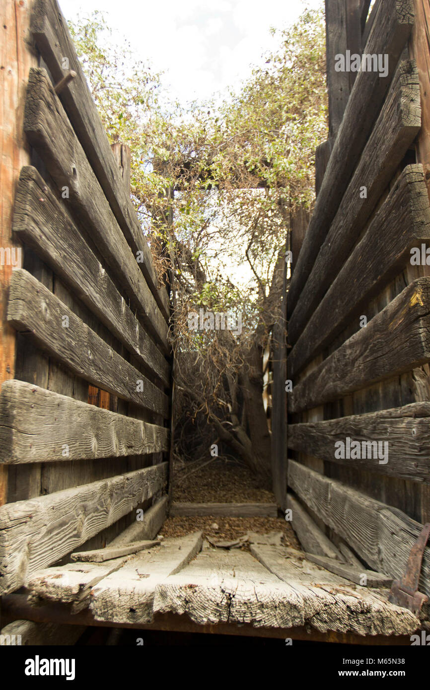 Cheeseboro Canyon. Old cattle ramp sits next to Morrison Ranch ...