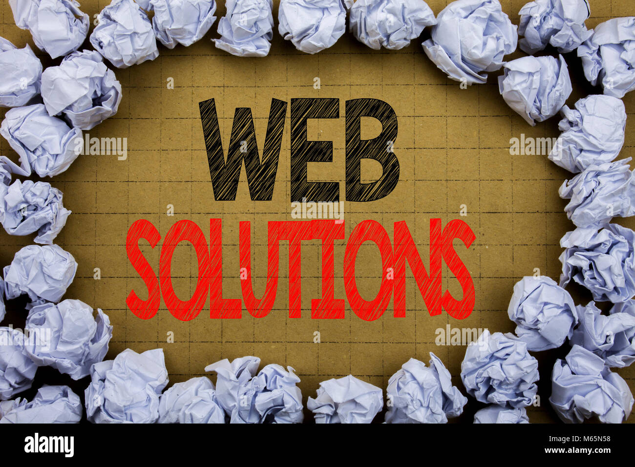 Web Solutions. Business concept for Internet Design Plan written on ...