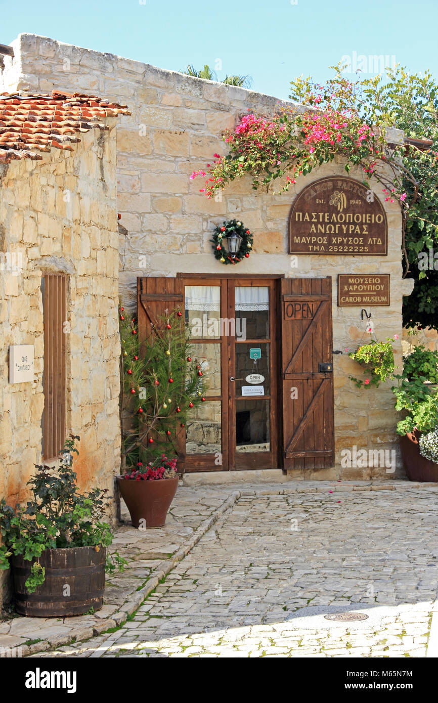 Carob Factory and Museum, Anogira, Cyprus Stock Photo - Alamy