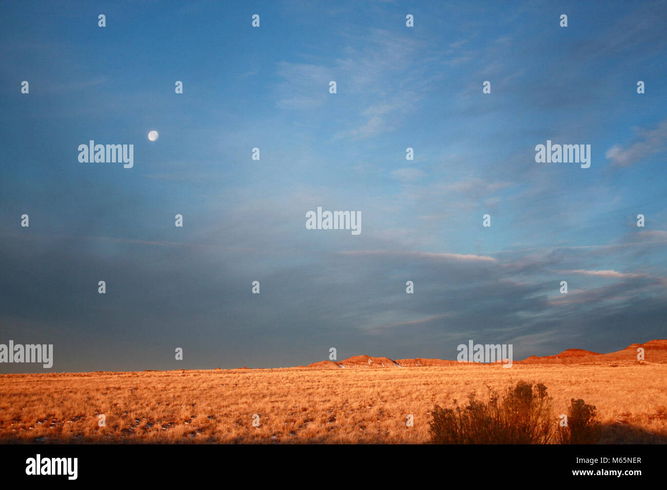 Full Moon at Sunset Stock Photo - Alamy