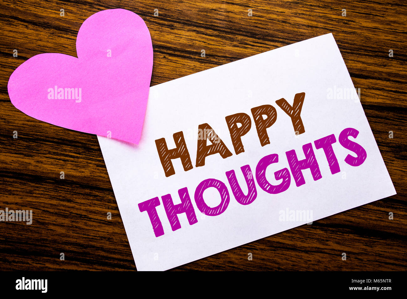 Conceptual hand writing text showing Happy Thoughts. Concept for ...