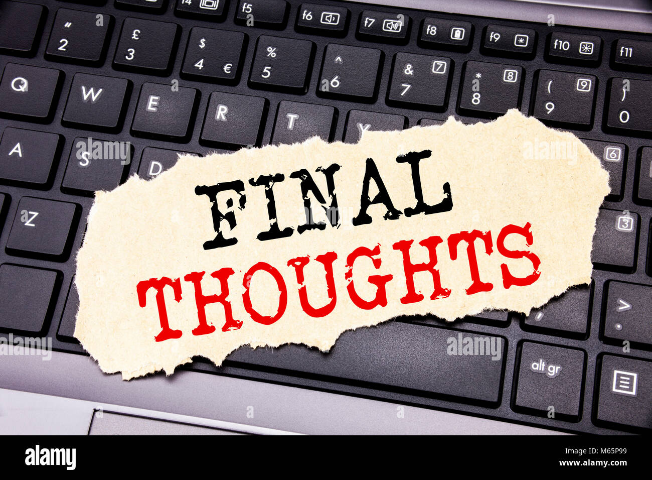 Writing text showing Final Thoughts. Business concept for Conclusion ...