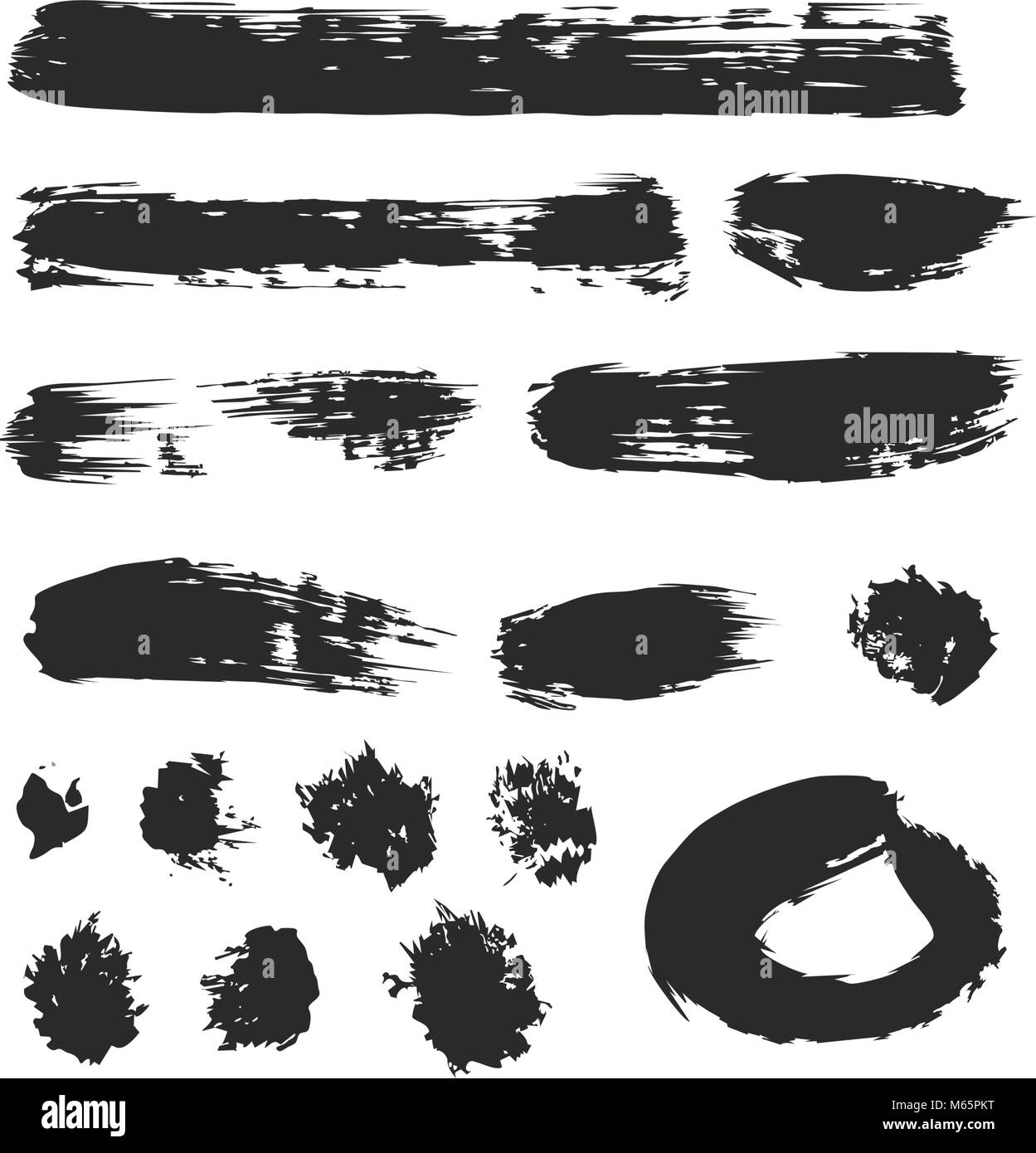 Brush Strokes Set Stock Vector Image & Art - Alamy