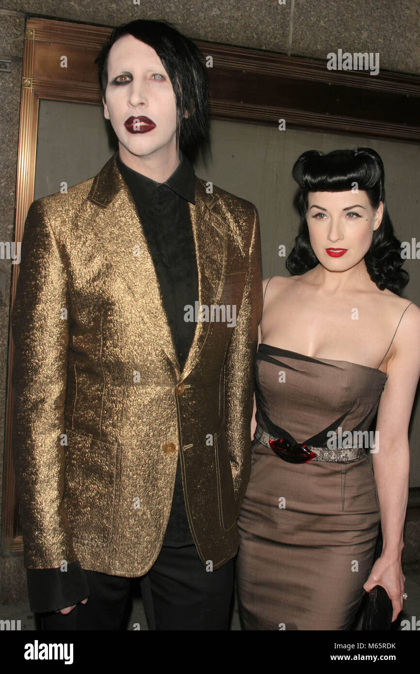 2006 FILE PHOTO MARILYN MANSON, DITA VON TEES Photo By John Barrett ...