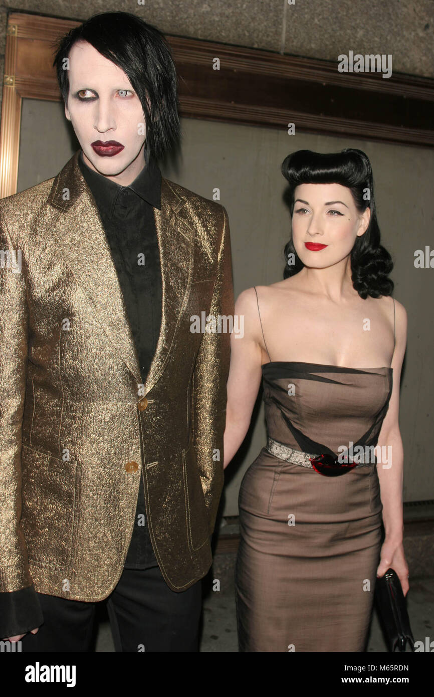 2006 FILE PHOTO MARILYN MANSON, DITA VON TEES Photo By John Barrett ...