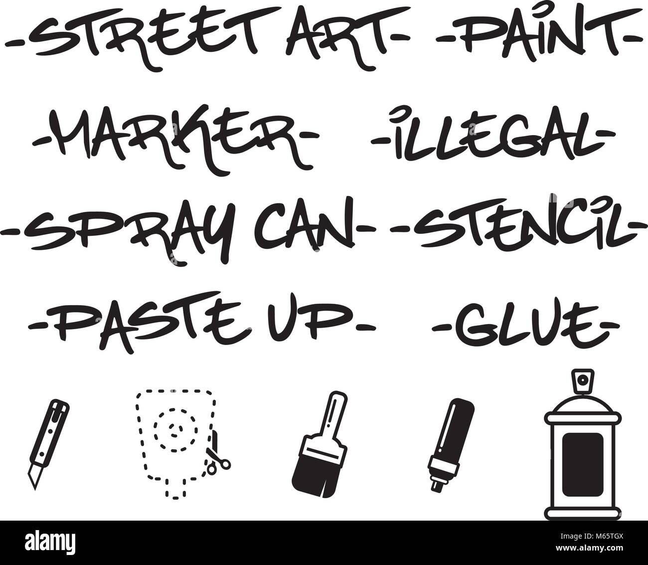 Paste up street art Stock Vector Images - Alamy
