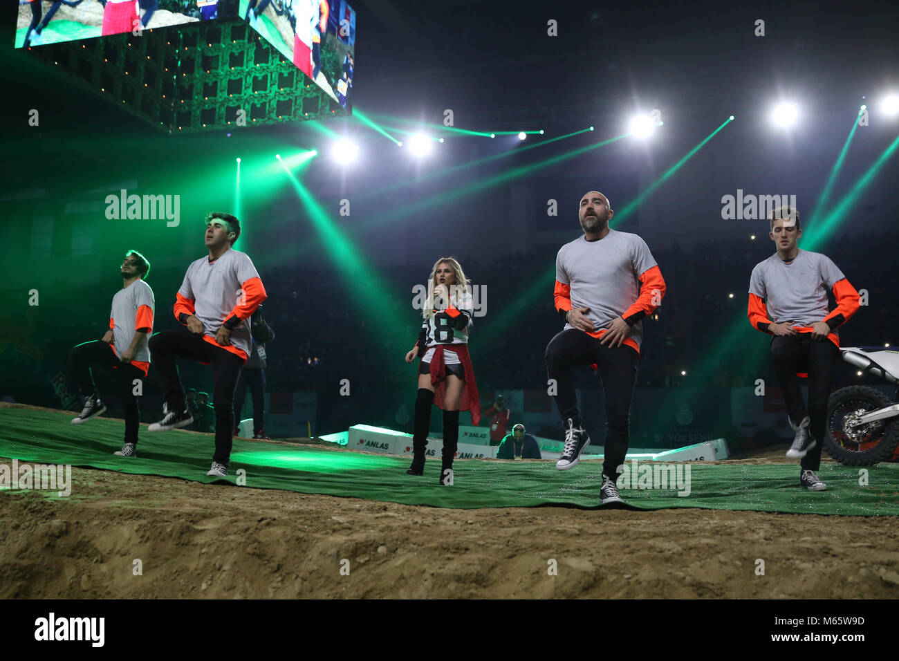 ISTANBUL, TURKEY - NOVEMBER 25, 2017: Turkish singer Merve Ozbey ...