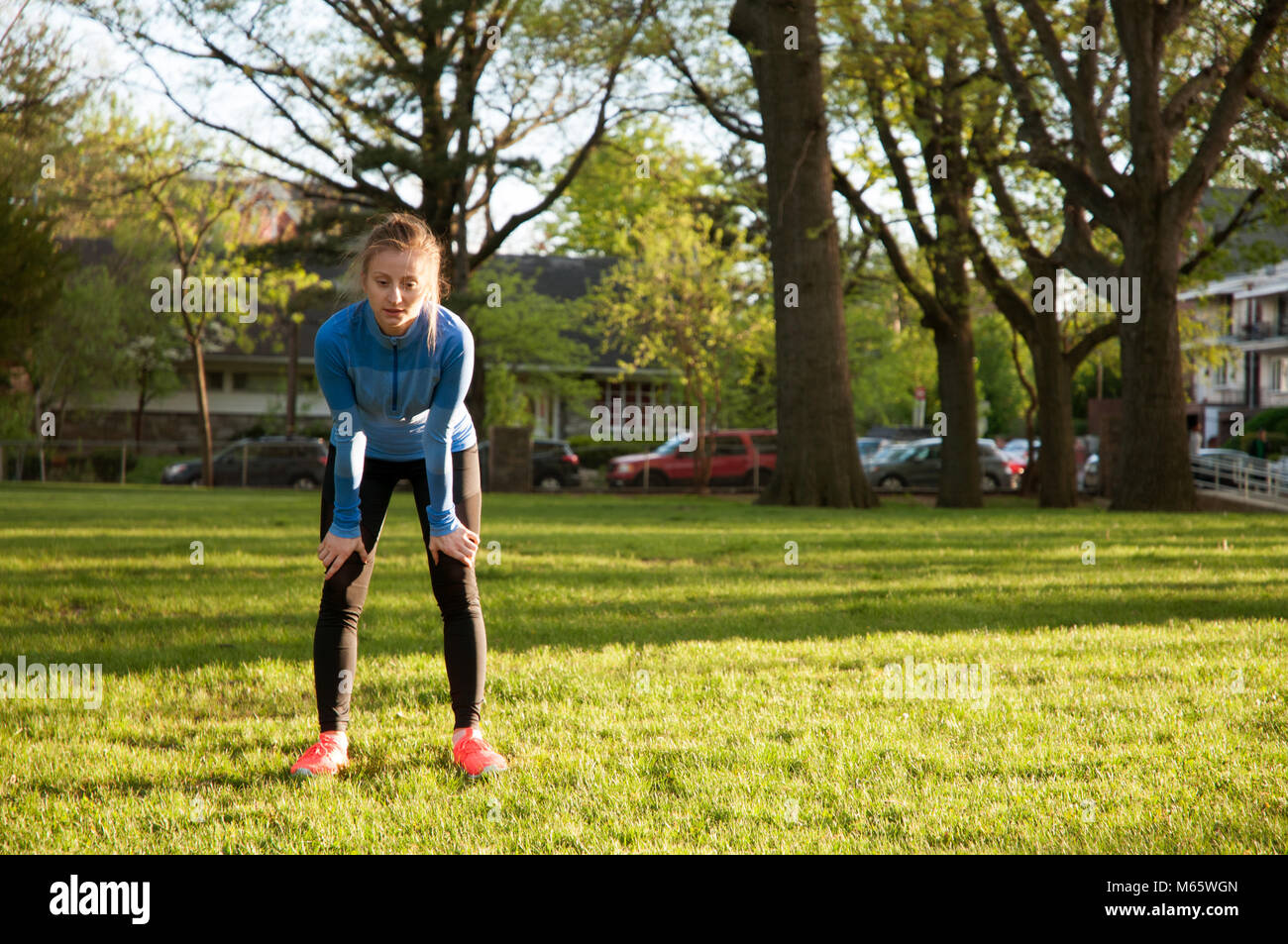 Girl tired running sport hi-res stock photography and images - Alamy