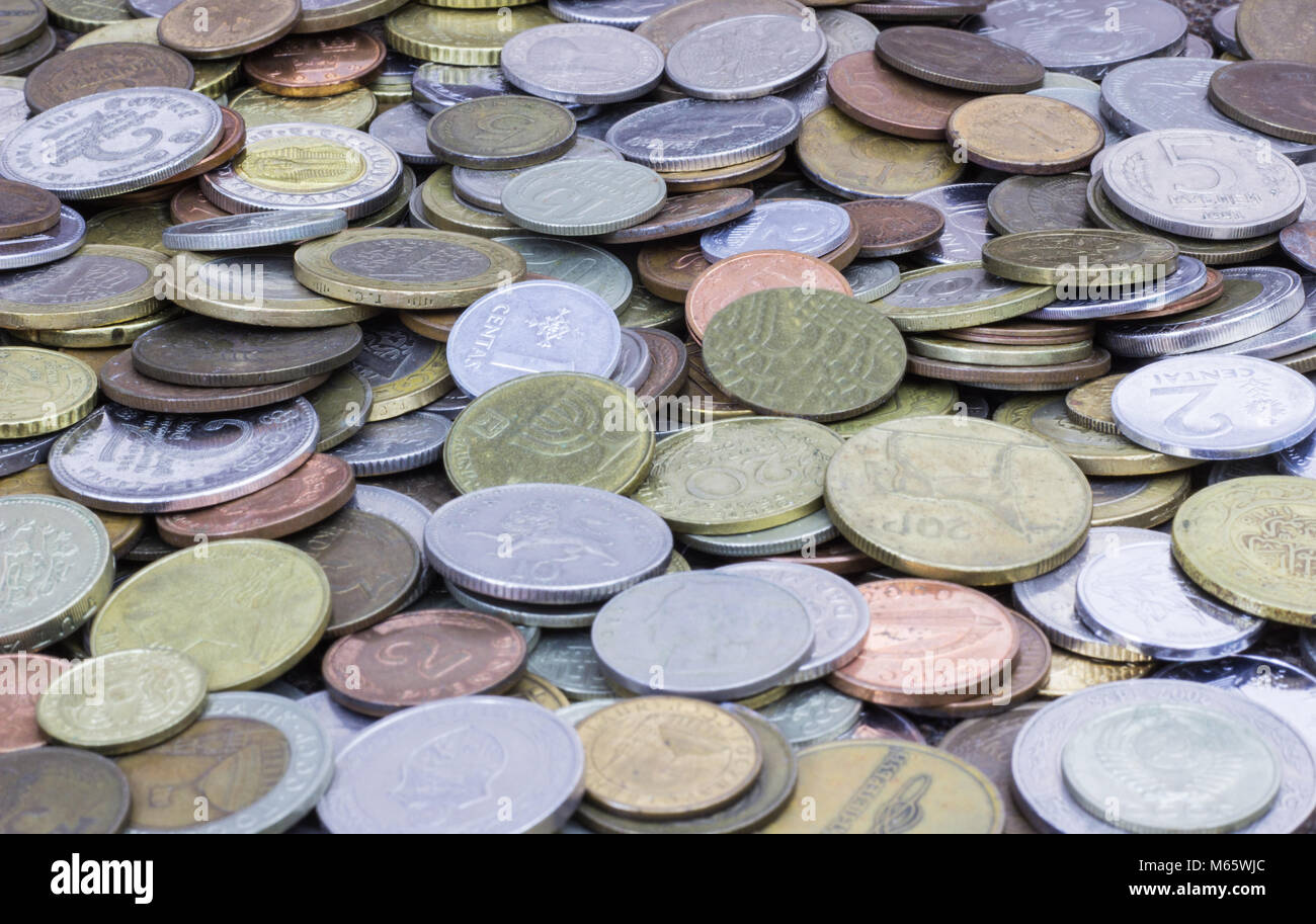 Old coins. Background Stock Photo - Alamy