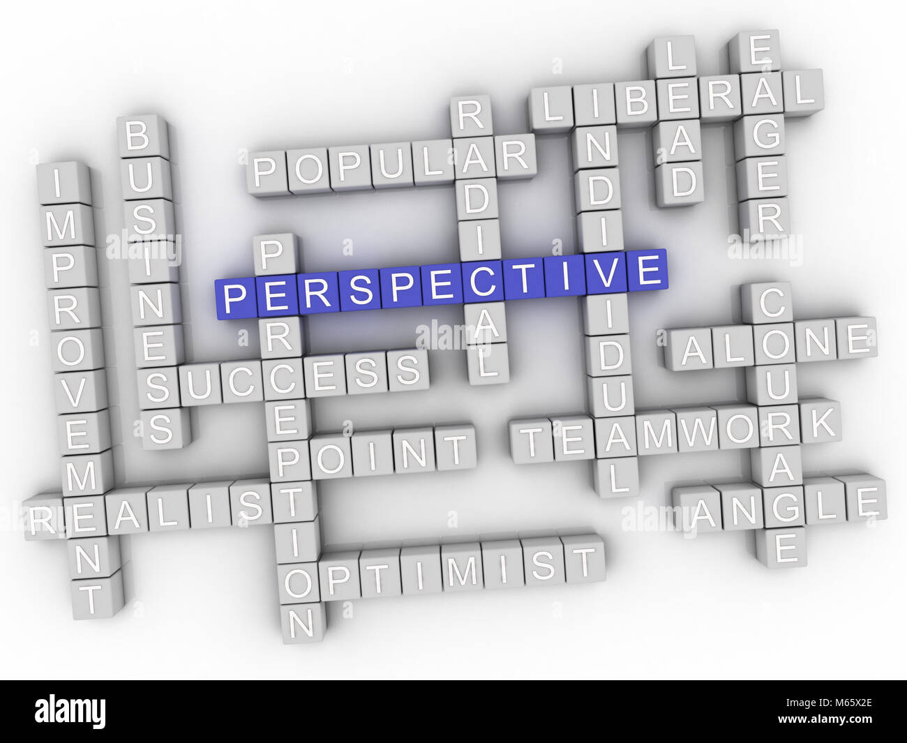 3d imagen Perspective in word cloud Stock Photo - Alamy