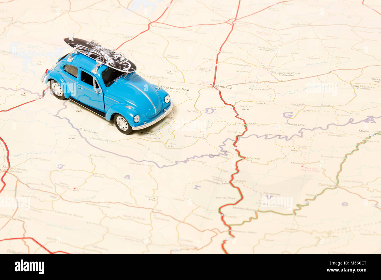 Vw beetle car surf board hi-res stock photography and images - Alamy