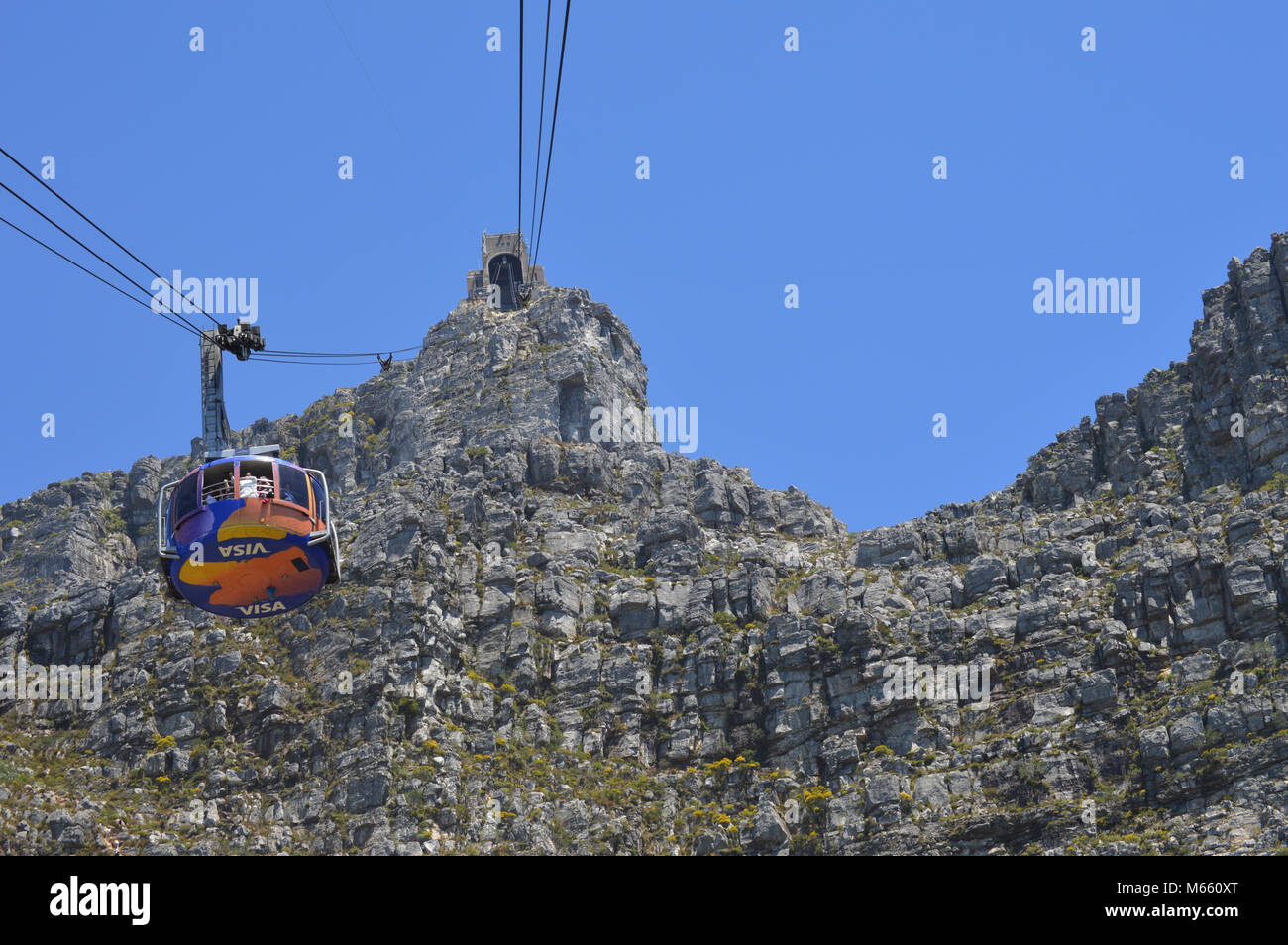 Table Mountain - Cape Town , Cable car in table mountain Top tourist ...