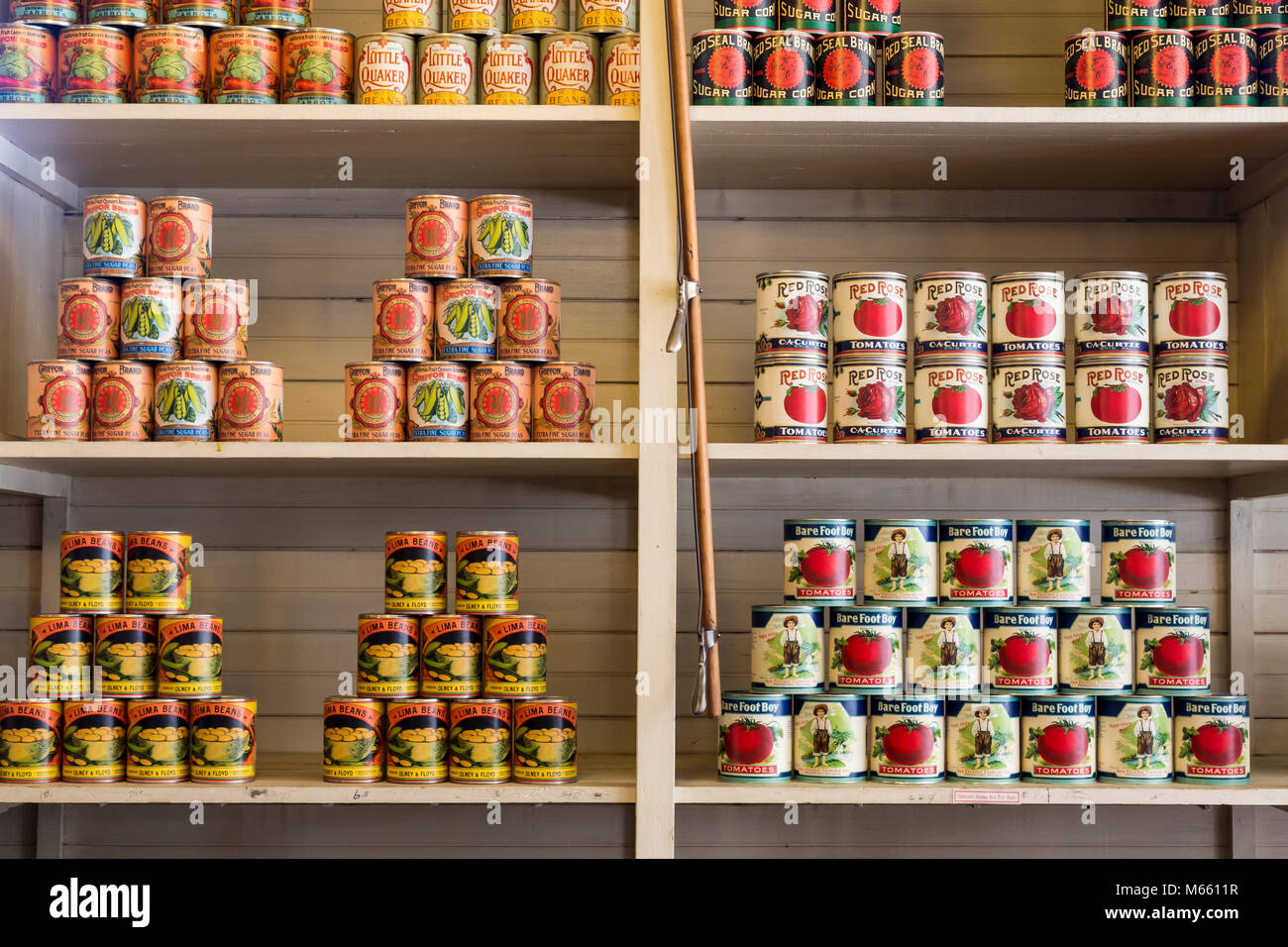 Can goods in the Kennecott Company Store - Alaska, Wrangell-St. Elias ...