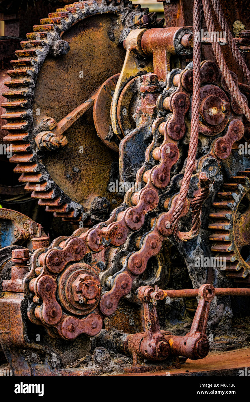 Gears and chains Stock Photo - Alamy