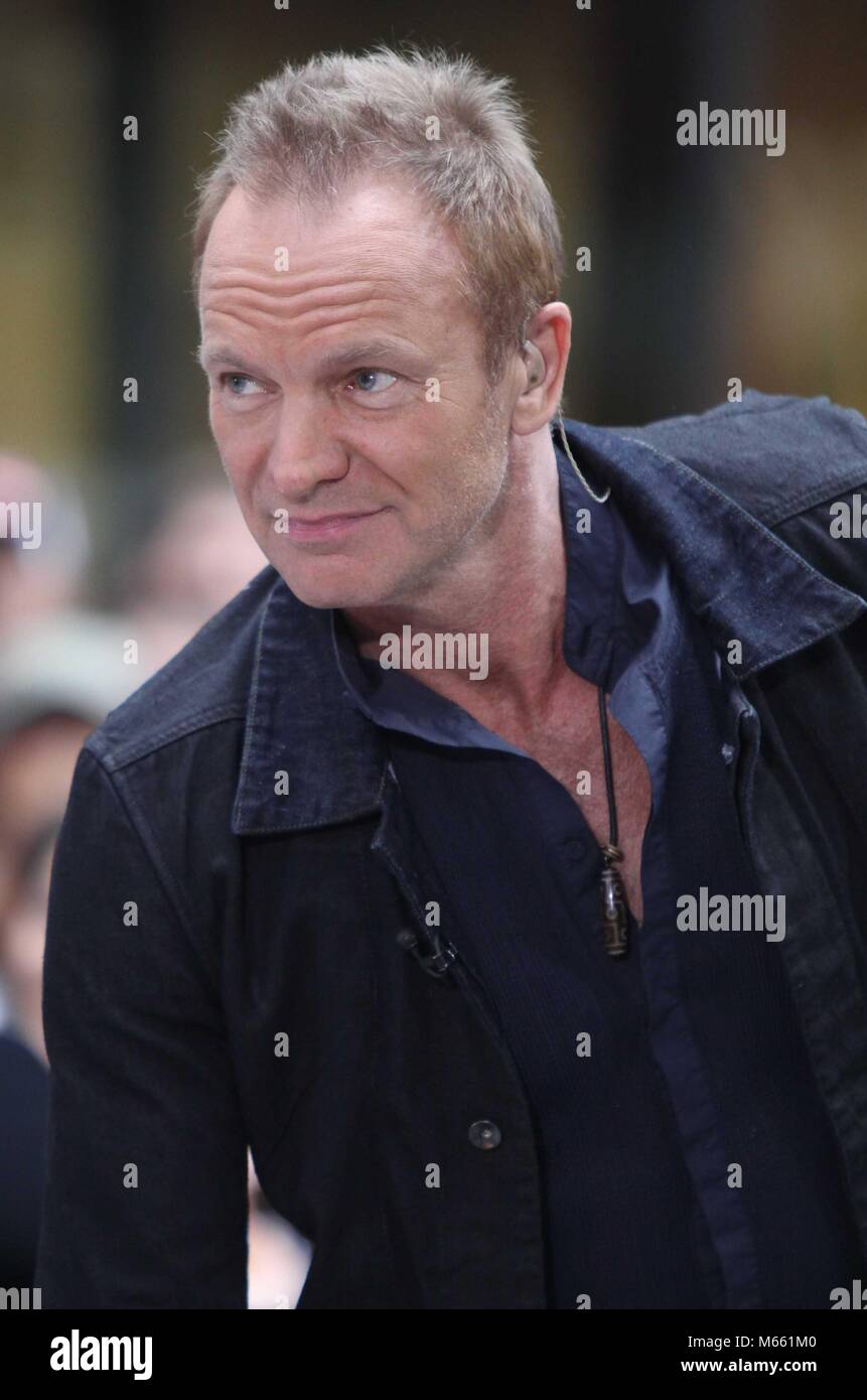New York City 2010 FILE PHOTO Sting Photo by John Barrett-PHOTOlink ...