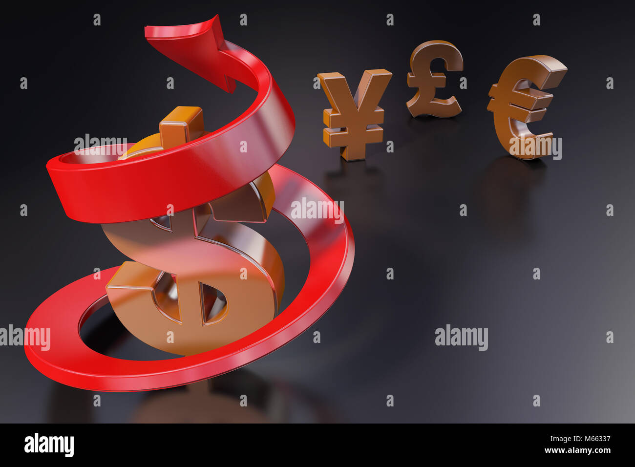 Success arrow with currency symbol Stock Photo - Alamy