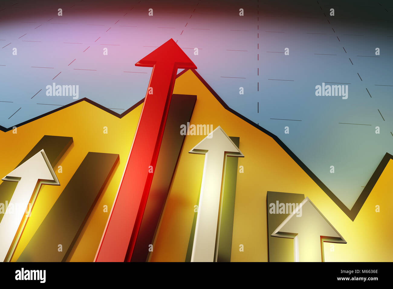 Financial economy success arrow, stock market business chart, success ...