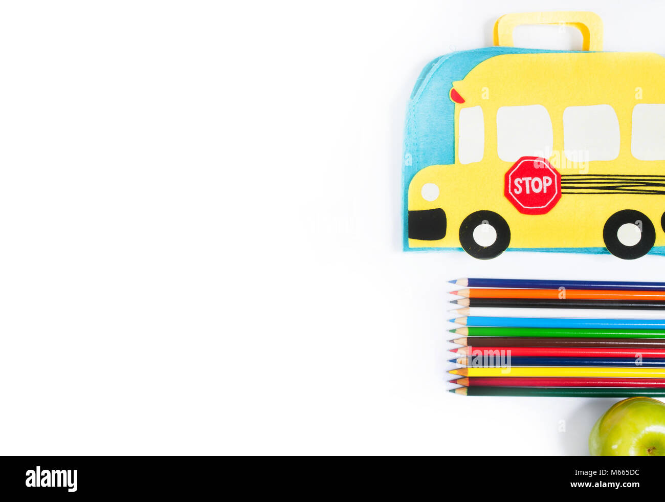School supplies on white background. Back to school Stock Photo - Alamy
