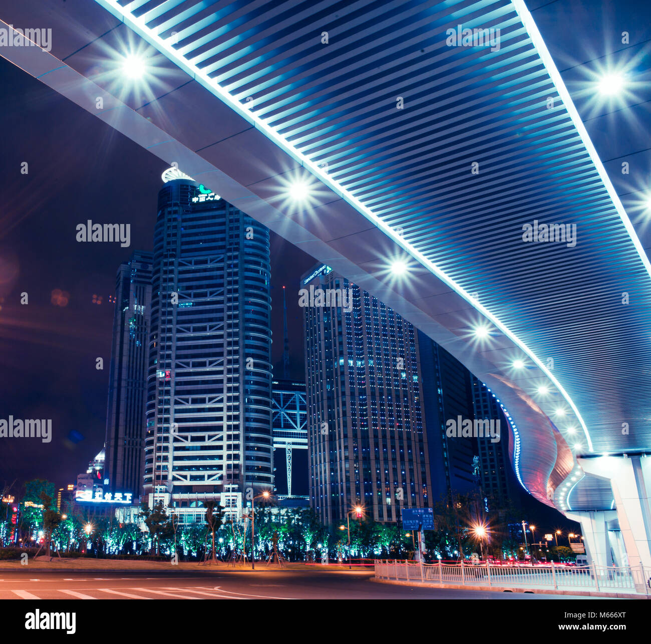 The night view of Shanghai Stock Photo - Alamy