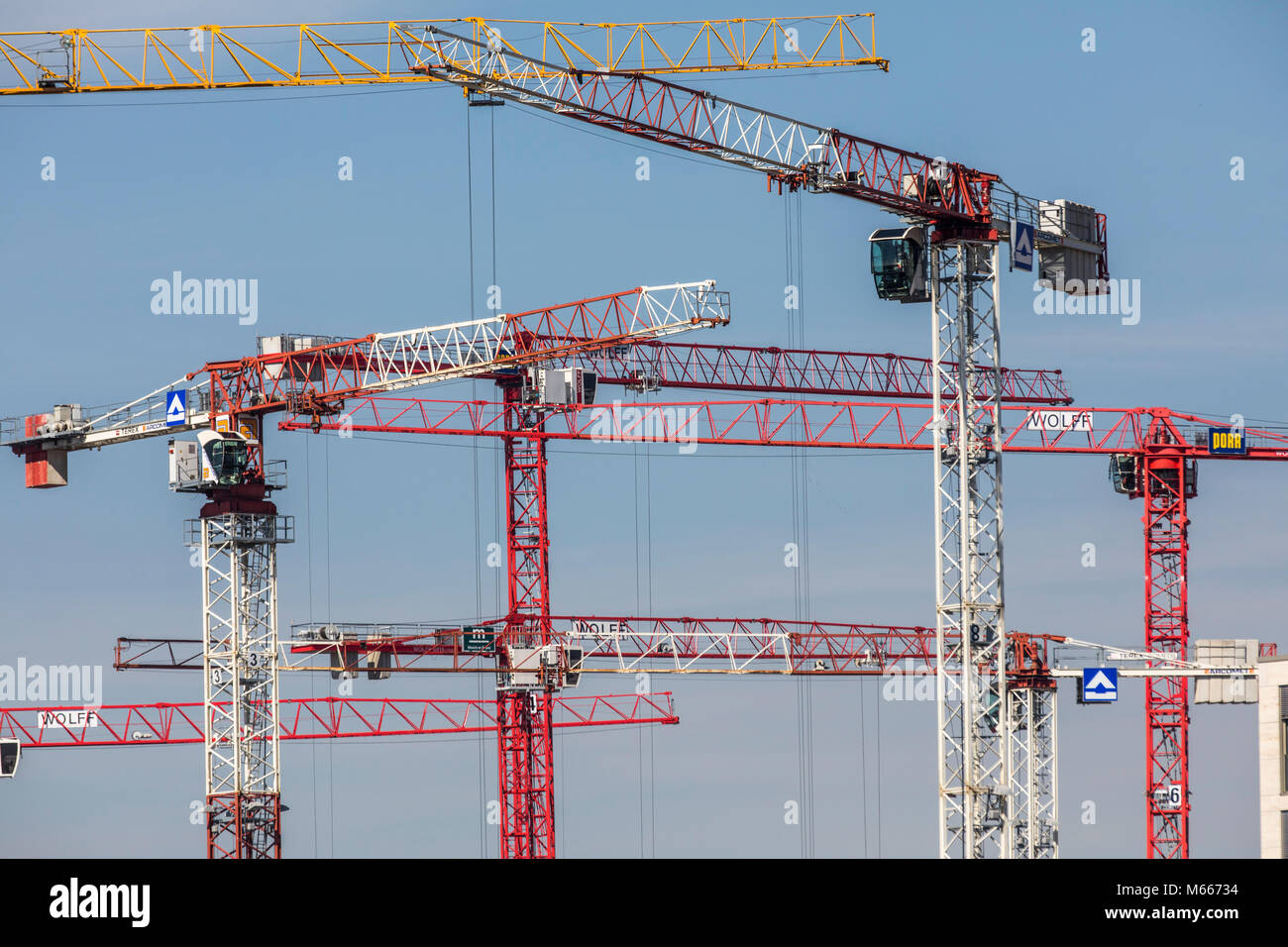 Construction site, construction crane, construction work Stock Photo ...