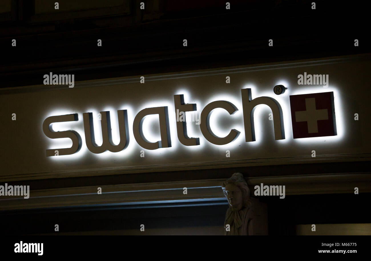 Swatch logo hi-res stock photography and images - Alamy